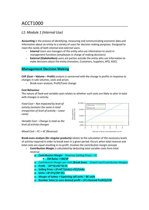 Introduction To Accounting Lecture Notes Acct1000 Introduction To Accounting Curtin