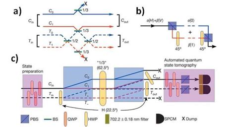 A Schematic Of The Cnot Gate Realized In 15 B Polarisation Encoded