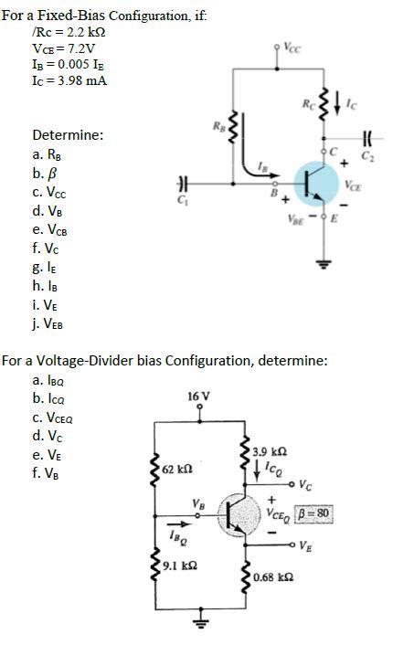 Solved For A Fixed Bias Configuration If Rc 2 2 K 2