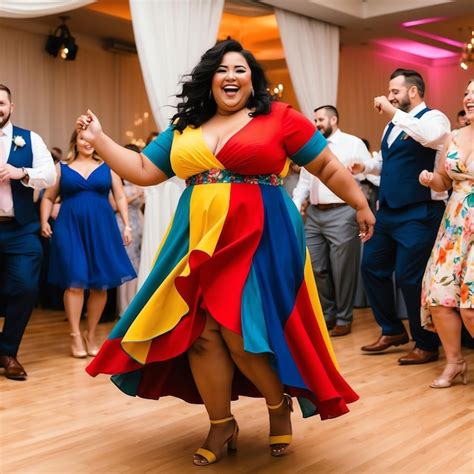 Confident Curvy Woman Rocking A Stylish Outfit Premium Ai Generated Image