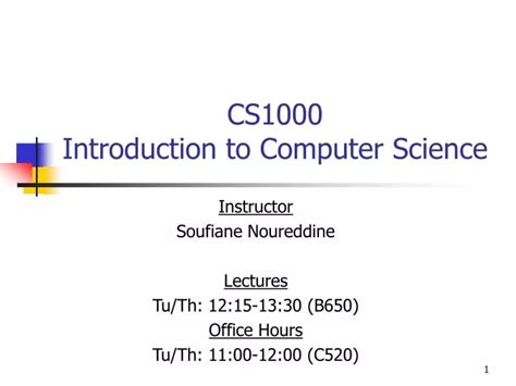 Ppt Cs1000 Introduction To Computer Science Powerpoint Presentation Free Download Id1752723