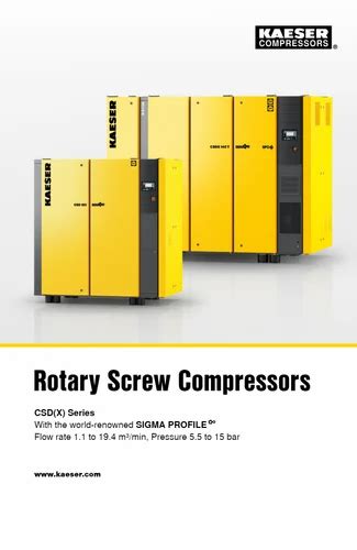 Kaeser CSDX Series Rotary Screw Air Compressor At 2621000 Kaeser Screw Air Compressor In