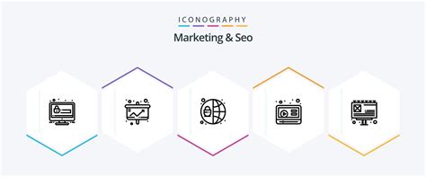 Marketing And Seo 25 Line Icon Pack Including Billboard Ad Statistic