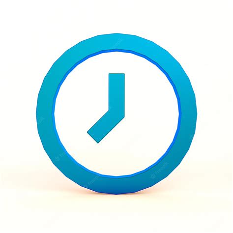 Free Photo Clock Icon Front Side In White Background
