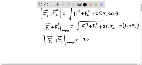 Solved Two Forces Of 30 N And 70 N Act On An Object What Are The Minimum And Maximum Values For