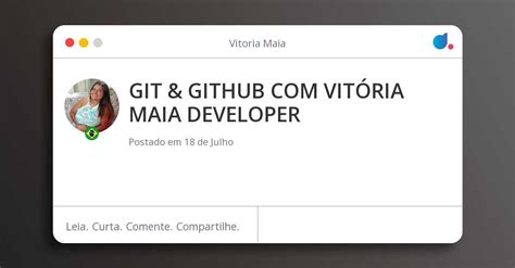 git and github com vitÓria maia developer