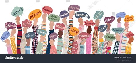 다양한 국제 언어로 된 Welcome 텍스트와 스톡 벡터로열티 프리 2441060889 Shutterstock