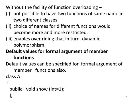 Ppt Member Functions And Member Data In C Classes Overloaded Member Functions Powerpoint