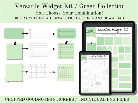 Versatile Widget Kit Stickers Digital Stickers Instant Download