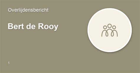 Bert De Rooy 11 Februari 2012 • Overlijdensbericht En Condoleances Mensenlinq