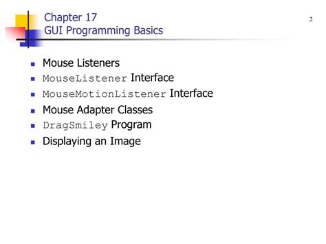 Ppt Chapter 17 Gui Programming Basics Powerpoint Presentation Free