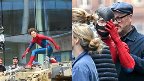 New Spider Man Brand New Day Bts Photo Shows Tom Holland Wearing A