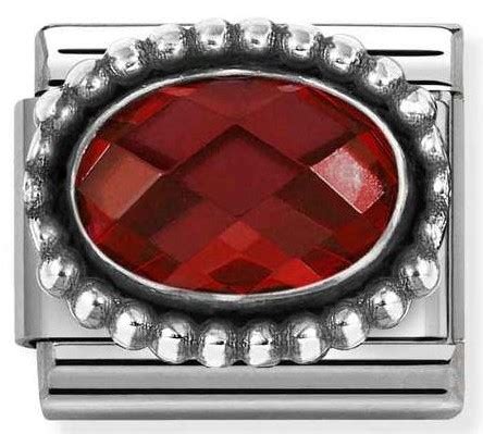 Nomination Link Red Cz Vintage Effect Forum Jewellers