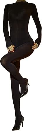Agoky Womens Glossy Sheer Bodystocking Long Sleeve High