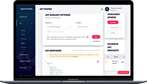 How To Use The Sportmonks Football Api Tester Sportmonks
