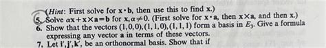 Solved Hint First Solve For X⋅b Then Use This To Find X
