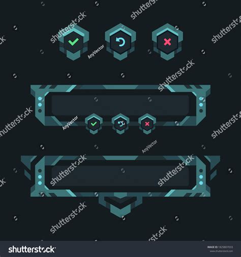 vector game ui asset set collection stock vector royalty free 1829807033