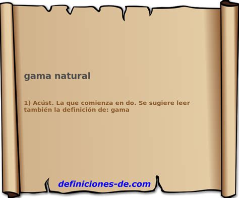 Significado De Gama Natural