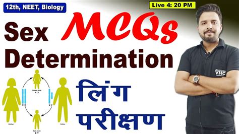 MCQs Sex Determination 12th Biology YouTube
