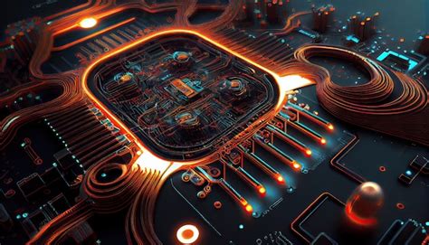 Premium Ai Image Abstract Circuit Cyberspace Design Created