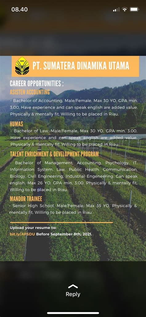 Bob Subandi Sipahutar On Linkedin Silahkan Di Apply 10 Comments