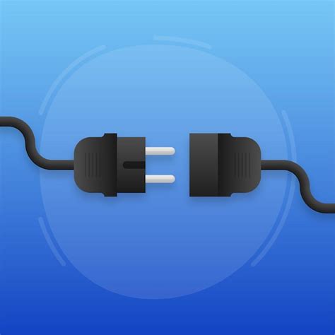 전기 플러그 전기 및 에너지 통신 인터넷 개념 벡터 일러스트 레이 션 프리미엄 벡터