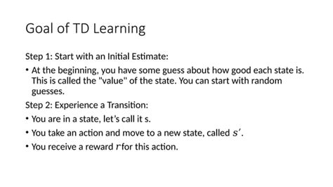 Temporal Difference In Reinforcement Pptx