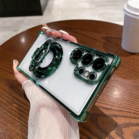 Transparent Case For Samsung Galaxy S Ultra Compatible With Magsafe Luxury Plating