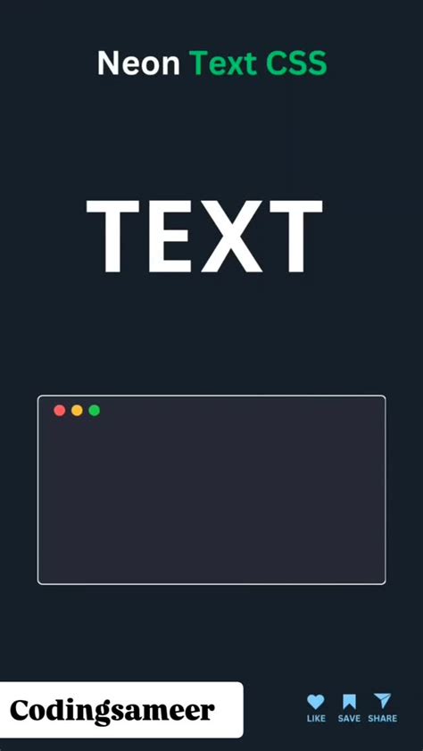 Coding Sameer Create Animation Effect With Html And Css 🌈 Neoneffect