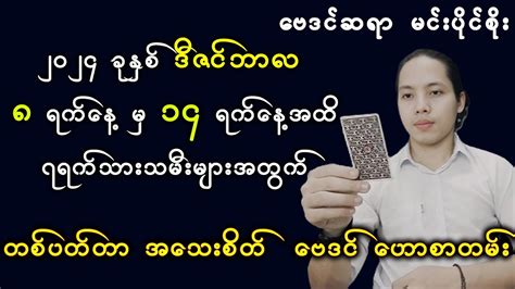 ဆရာ မင်းပိုင်စိုး ၏ 8 12 2024 မှ 14 12 2024 အထိ [ တစ်ပတ်စာ