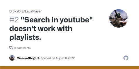 Search In Youtube Doesnt Work With Playlists · Issue 2 · Diskyorg