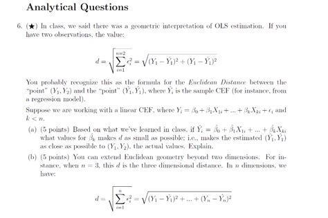 Solved Analytical Questions ⋆ In Class We Said There