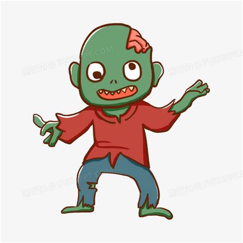 卡通手绘变形丧尸元素png图片素材下载卡通png熊猫办公