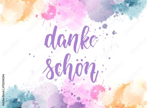 Danke Schon Thank You In German Handwritten Modern Calligraphy