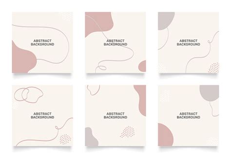 소셜 미디어 인스타 스토리 피드 게시물에 대한 추상적 인 배경 디자인 빨간색 회색 갈색 낙서 모양 손 그려진 개체 텍스트공간을 복사합니다 인스 타 그램 스퀘어 전단지 배너