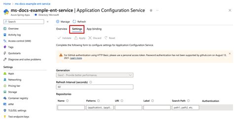 Use Application Configuration Service For Tanzu Azure Spring Apps Enterprise Plan Microsoft