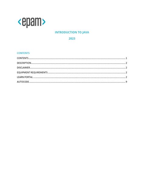 Handbook Introduction To Java 2023 Learn Pdf Information Technology