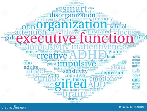 Executive Function Word Cloud Stock Vector Illustration Of Frustrated