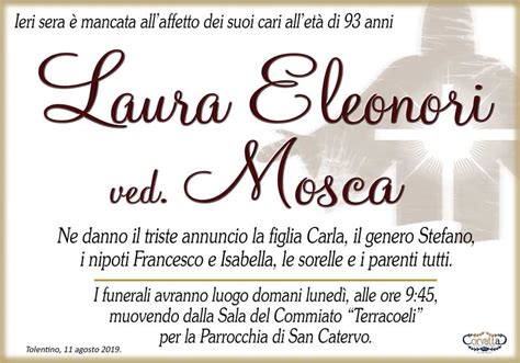Eleonori Laura Mosca Agenzia Impresa Funebre Tolentino