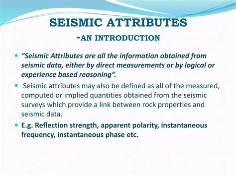Seismic Attribute Analysis Using Complex Trace Analysis Pptx
