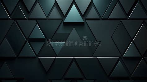 Abstract Dark Black Triangular Mosaic Tile Wallpaper Texture Stock