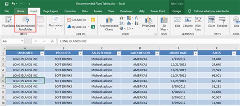 Recommended Pivot Tables In Excel Myexcelonline