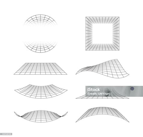 원근 그리드 바닥 타일 수평 기하학적 모양의 3d 라인 표면 화려한 벡터 양식화 그리드 템플릿 바둑판에 대한 스톡 벡터 아트 및 기타 이미지 Istock