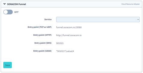 Funnel Configuration Soracom Developers
