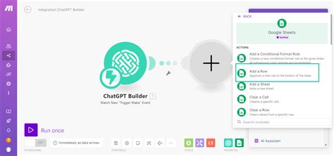 make integromat integration chatbot builder ai