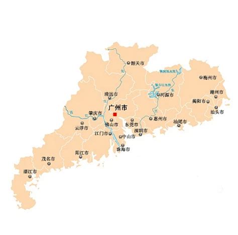 广东省地图矢量素材 EPS格式 花瓣网