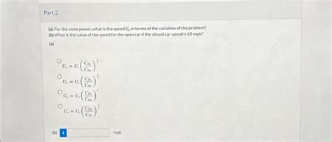 Solved The Aerodynamic Drag On A Car Depends On The Shape