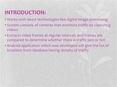 Traffic Jam Detection Using Image Processing Pptx