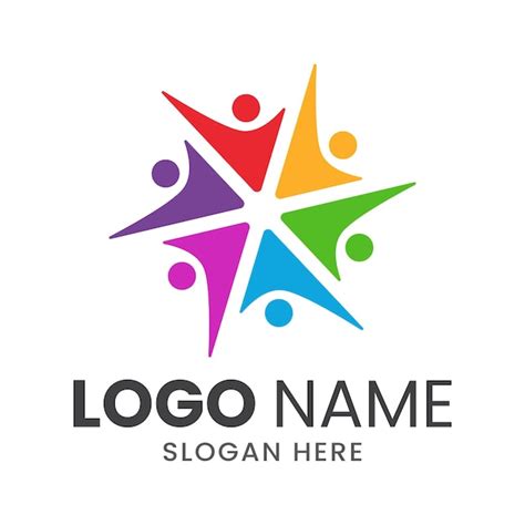 프리미엄 벡터 커뮤니티 로고 프리미엄 벡터