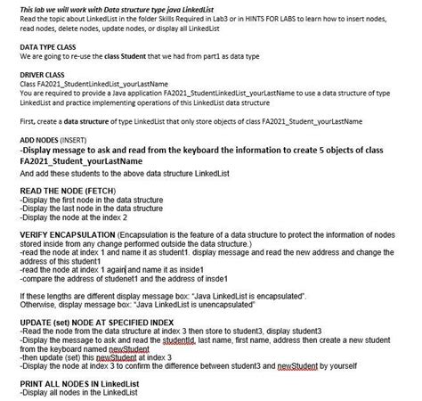 Solved This Lab We Will Work With Data Structure Type Java